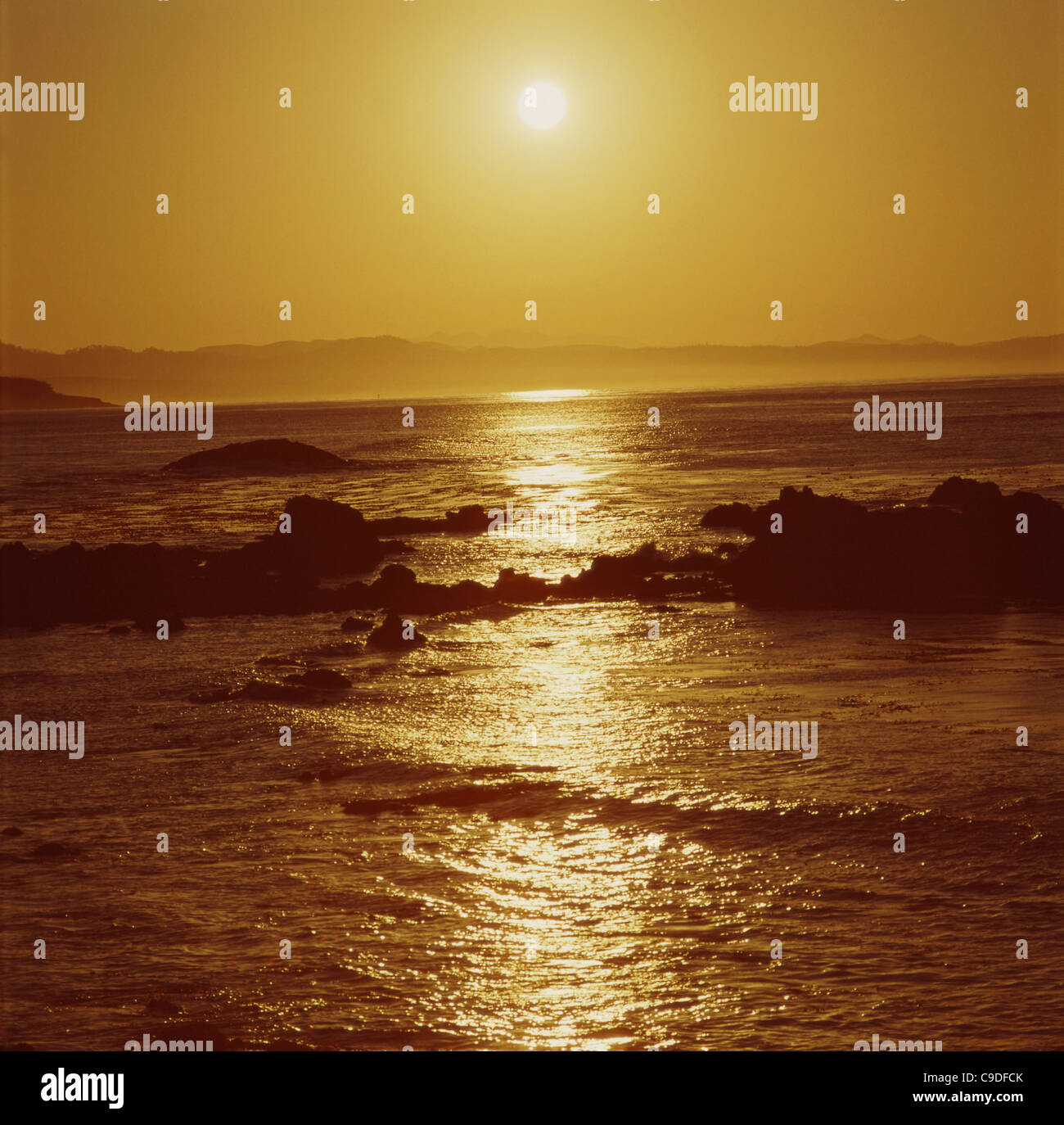 Sunset over the sea, California, USA Stock Photo - Alamy