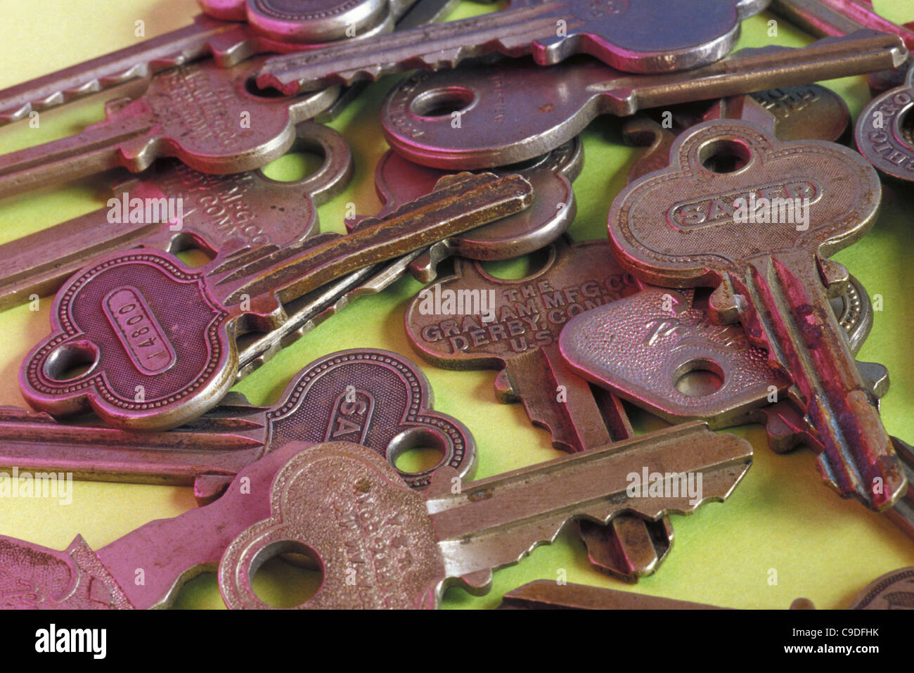 Close-up of a bunch of keys Stock Photo - Alamy