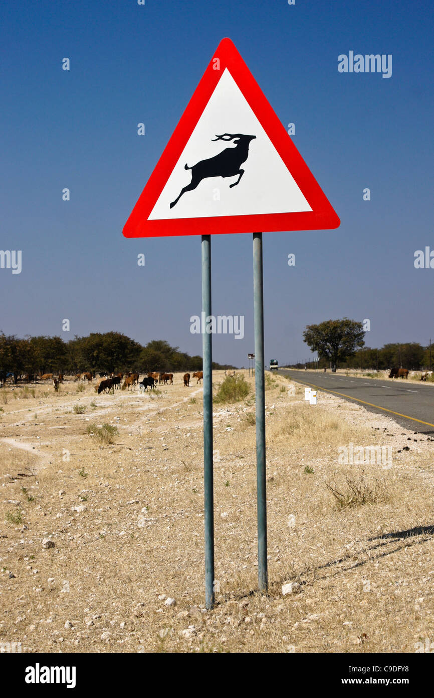 Antelope crossing sign hi-res stock photography and images - Alamy