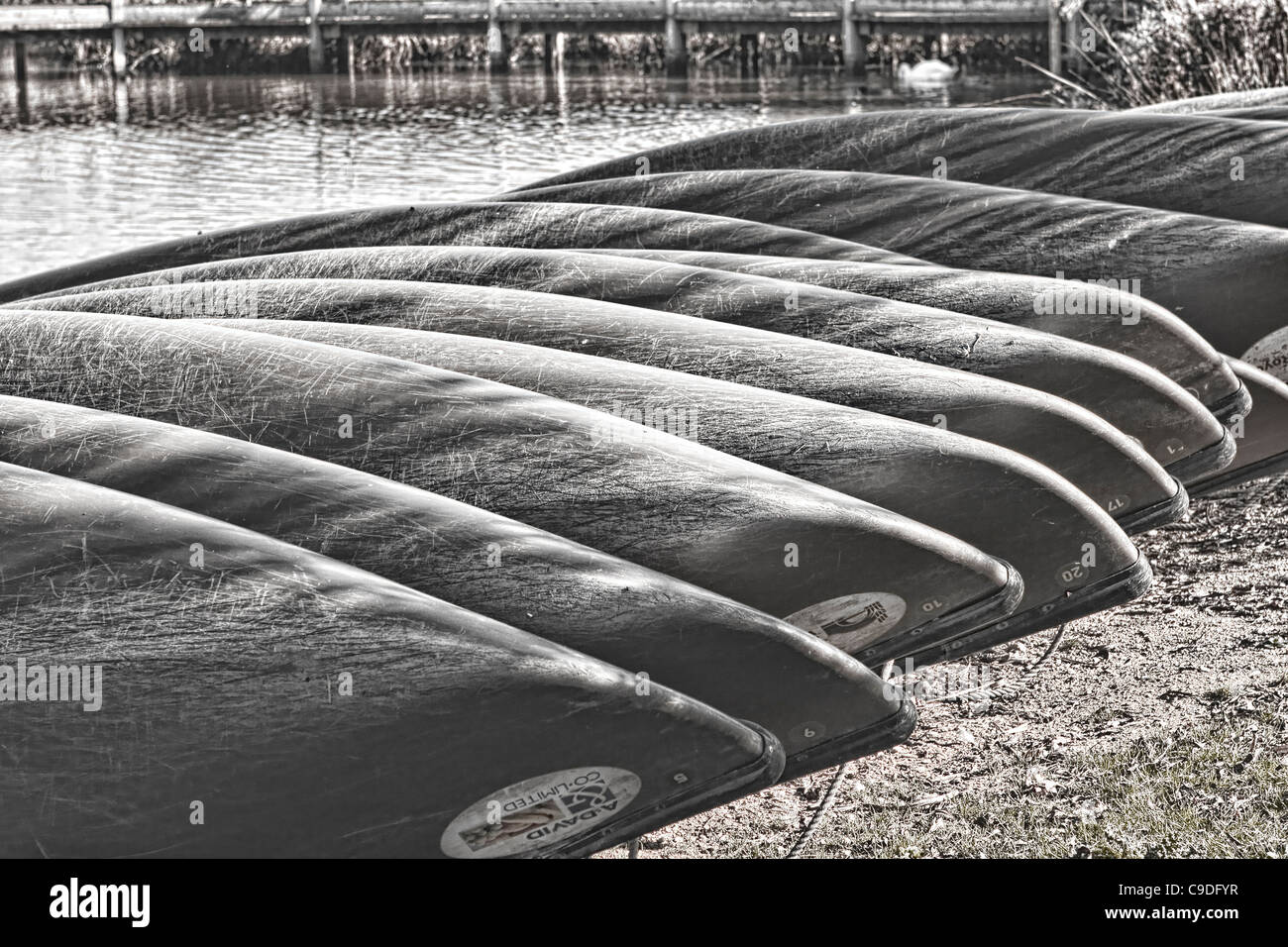 Upturned canoes hi-res stock photography and images - Alamy
