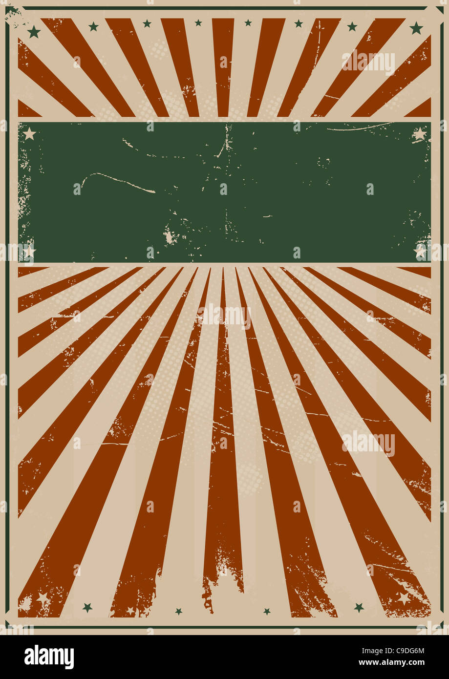 Illustration of a Grunge american style fouth of july poster Stock ...