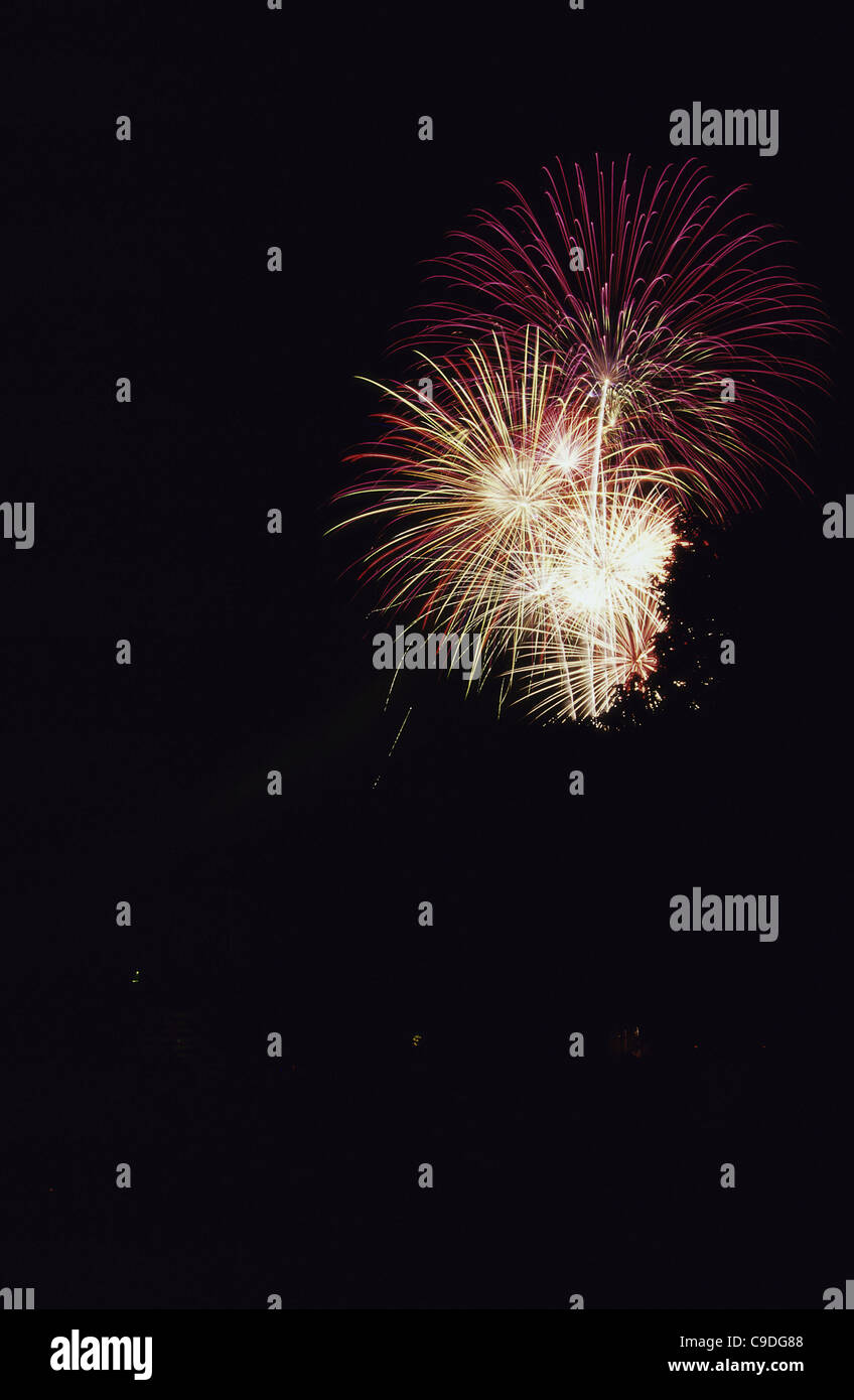 Fireworks display in the sky Stock Photo - Alamy