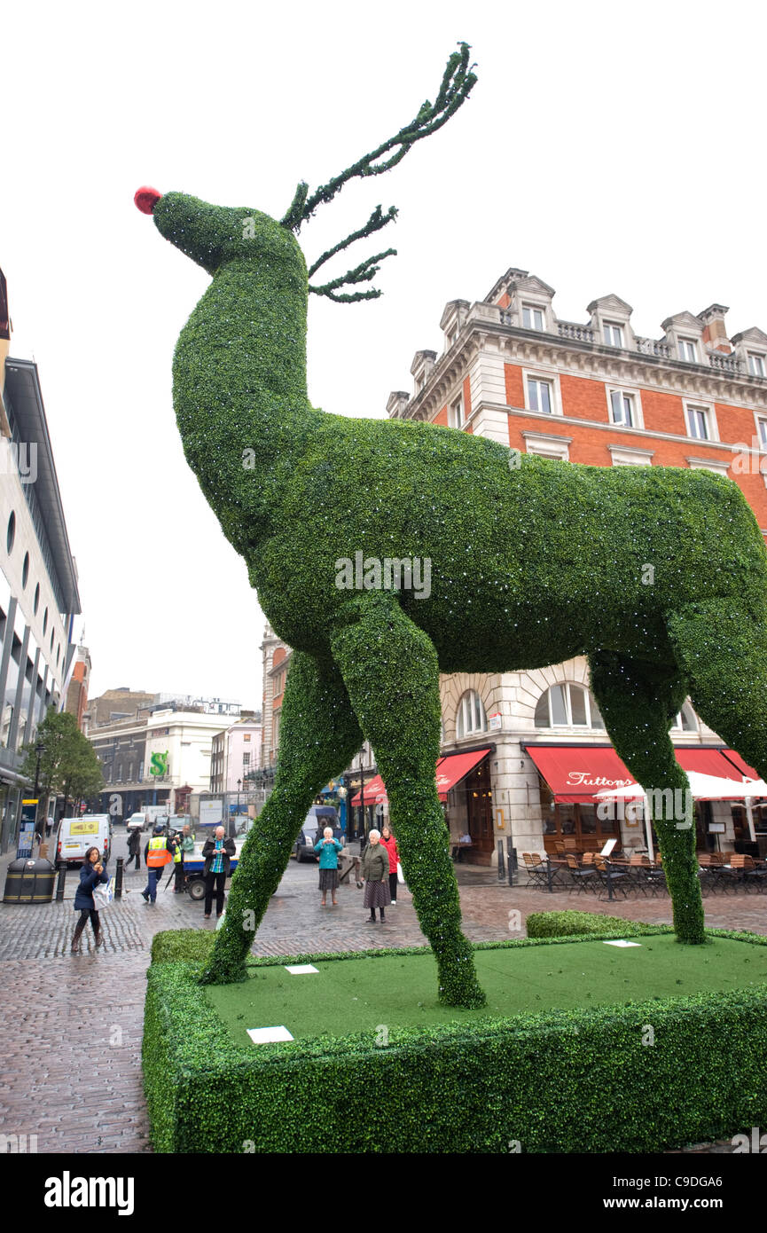 London Covent Garden Market giant figure of Rudolf the Red Nosed ...