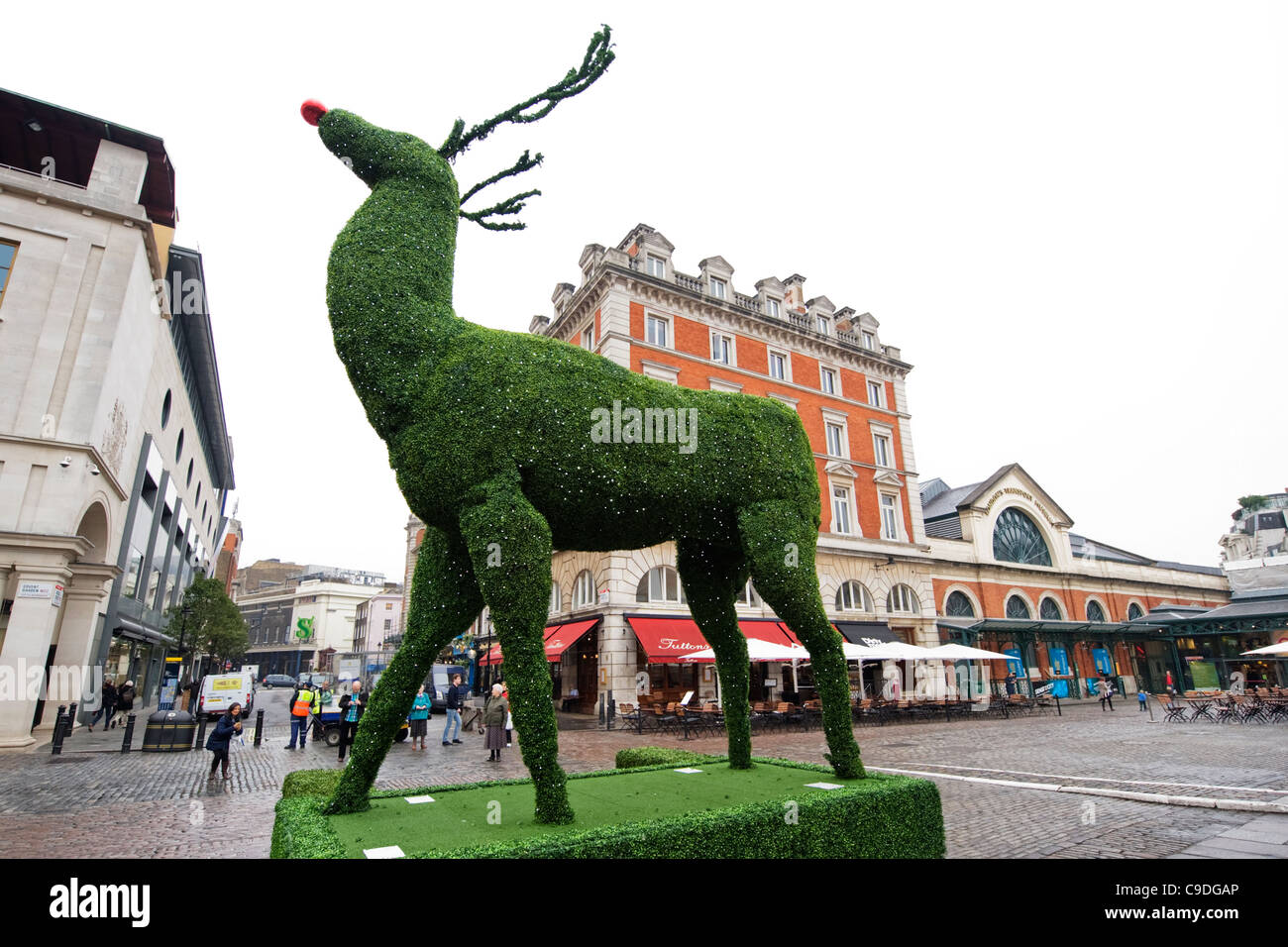 London Covent Garden Market giant figure of Rudolf the Red Nosed ...