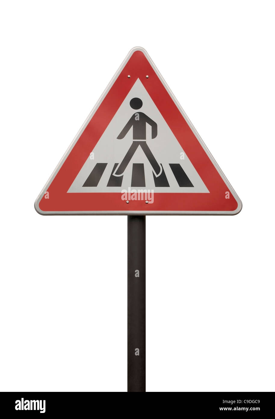 crosswalk sign isolated on white Stock Photo - Alamy