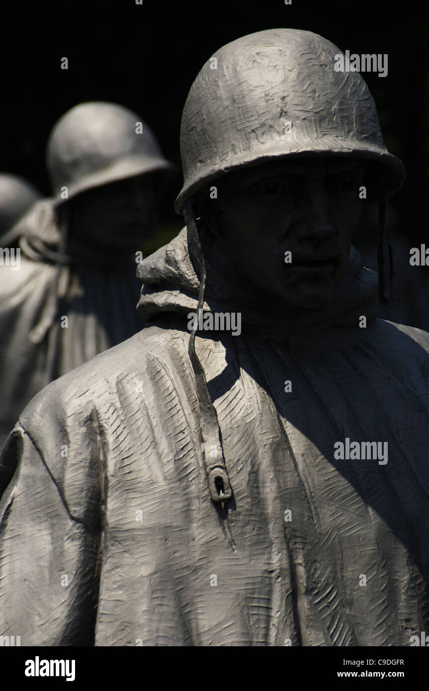 Korean War Veterans Memorial (1995). Group of 19 stainless steel ...