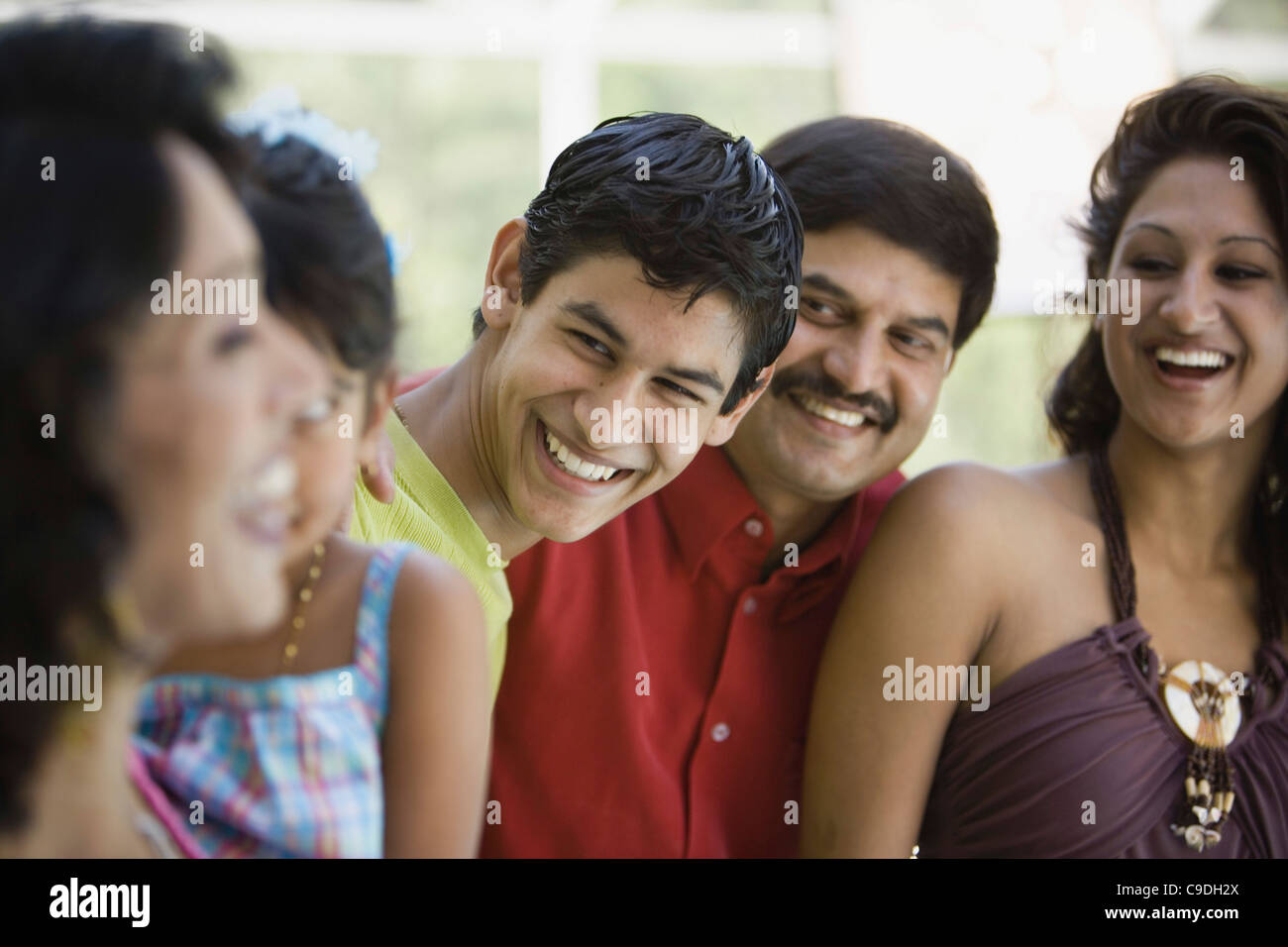 Close-up of extended Indian family Stock Photo - Alamy