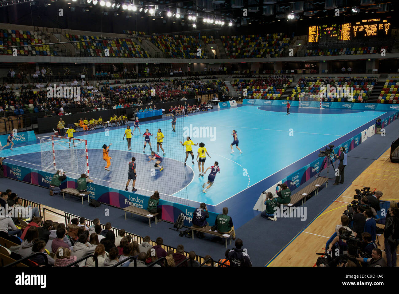 Handball competition during preparation for the London 2012 Olympics ...