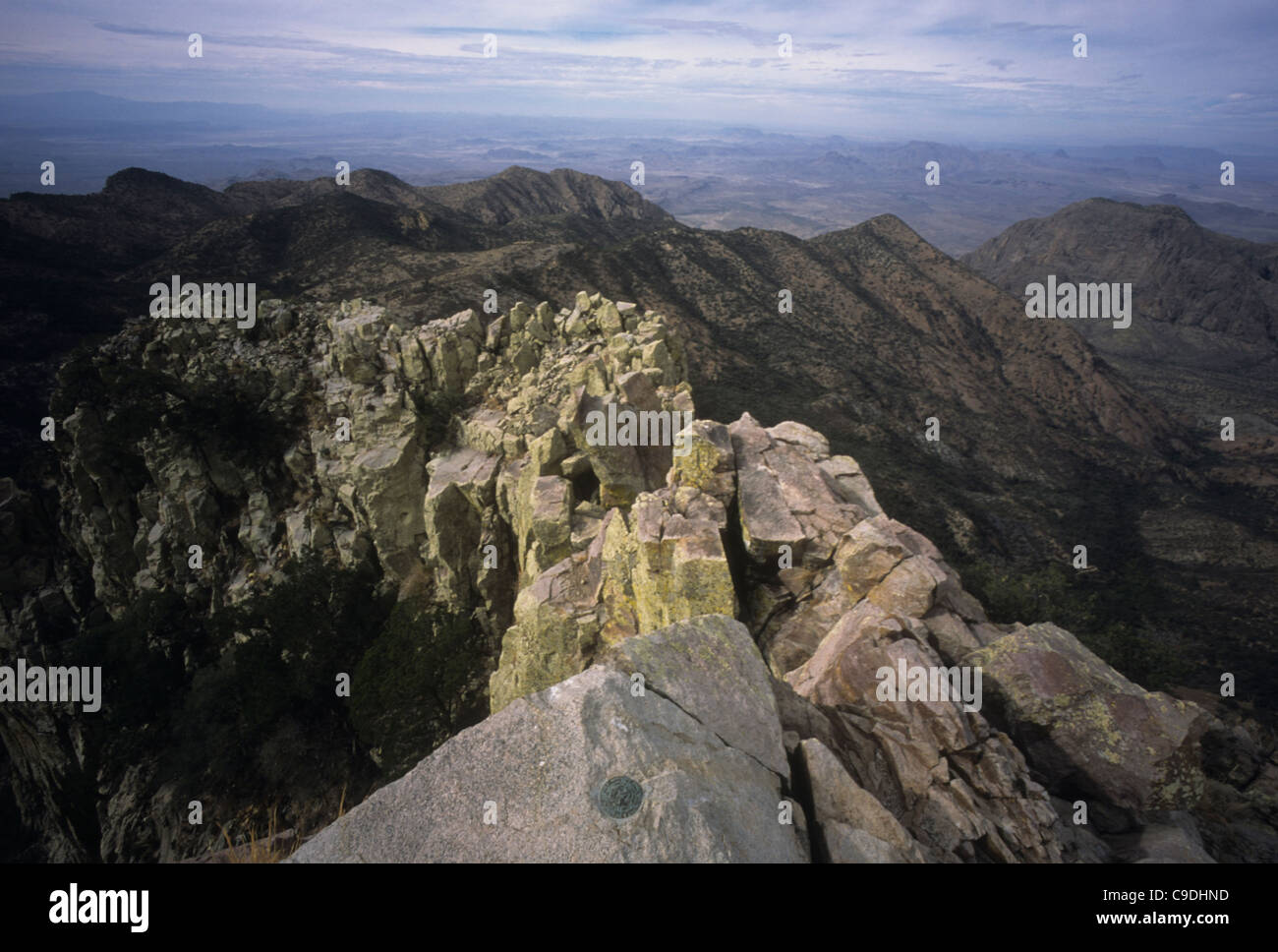 The panoramic view from Emory Peak (7,835 feet) the highest point in ...