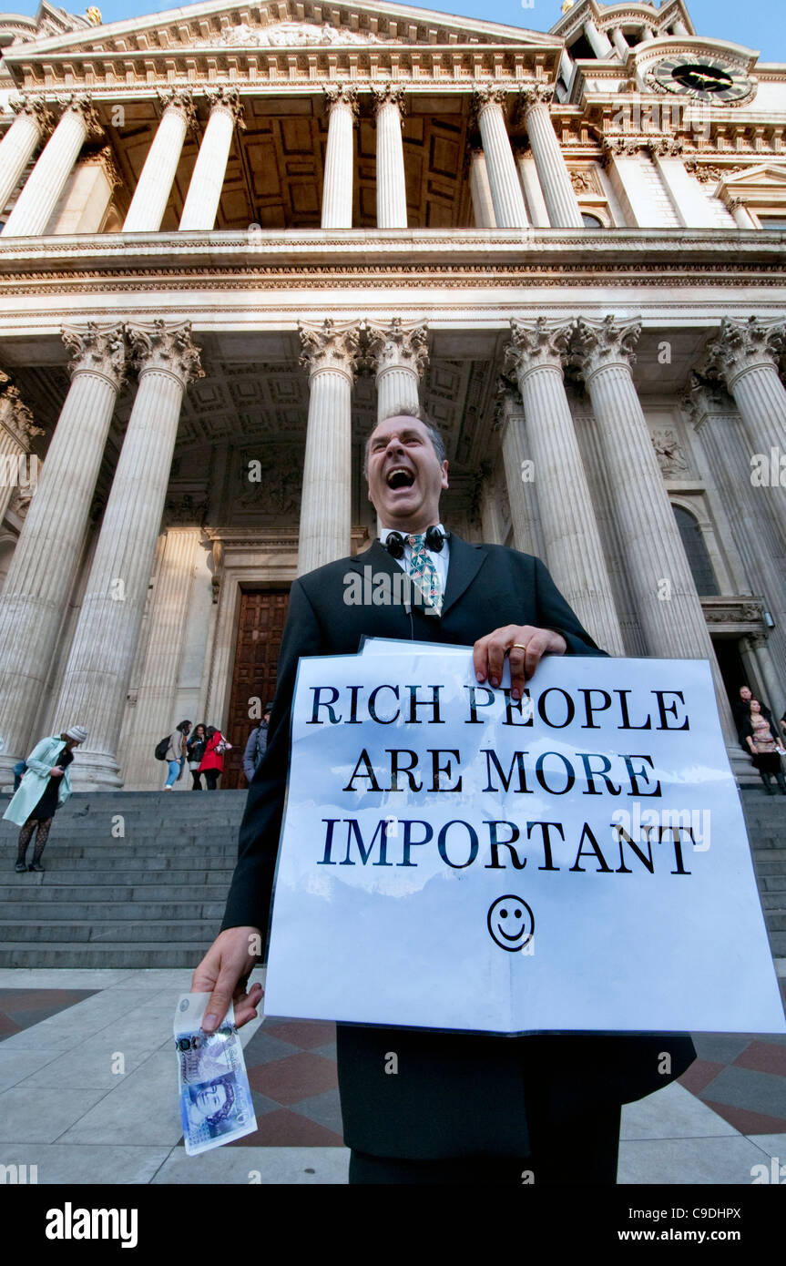 Occupy London protest camping outside St Pauls Cathedral central London ...