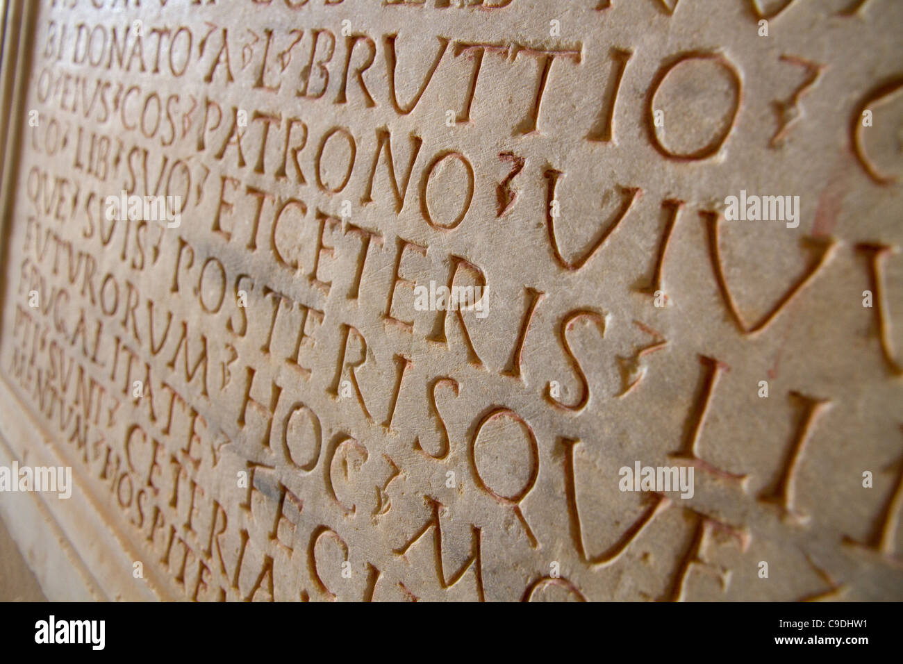 Ancient latin inscription hi-res stock photography and images - Alamy