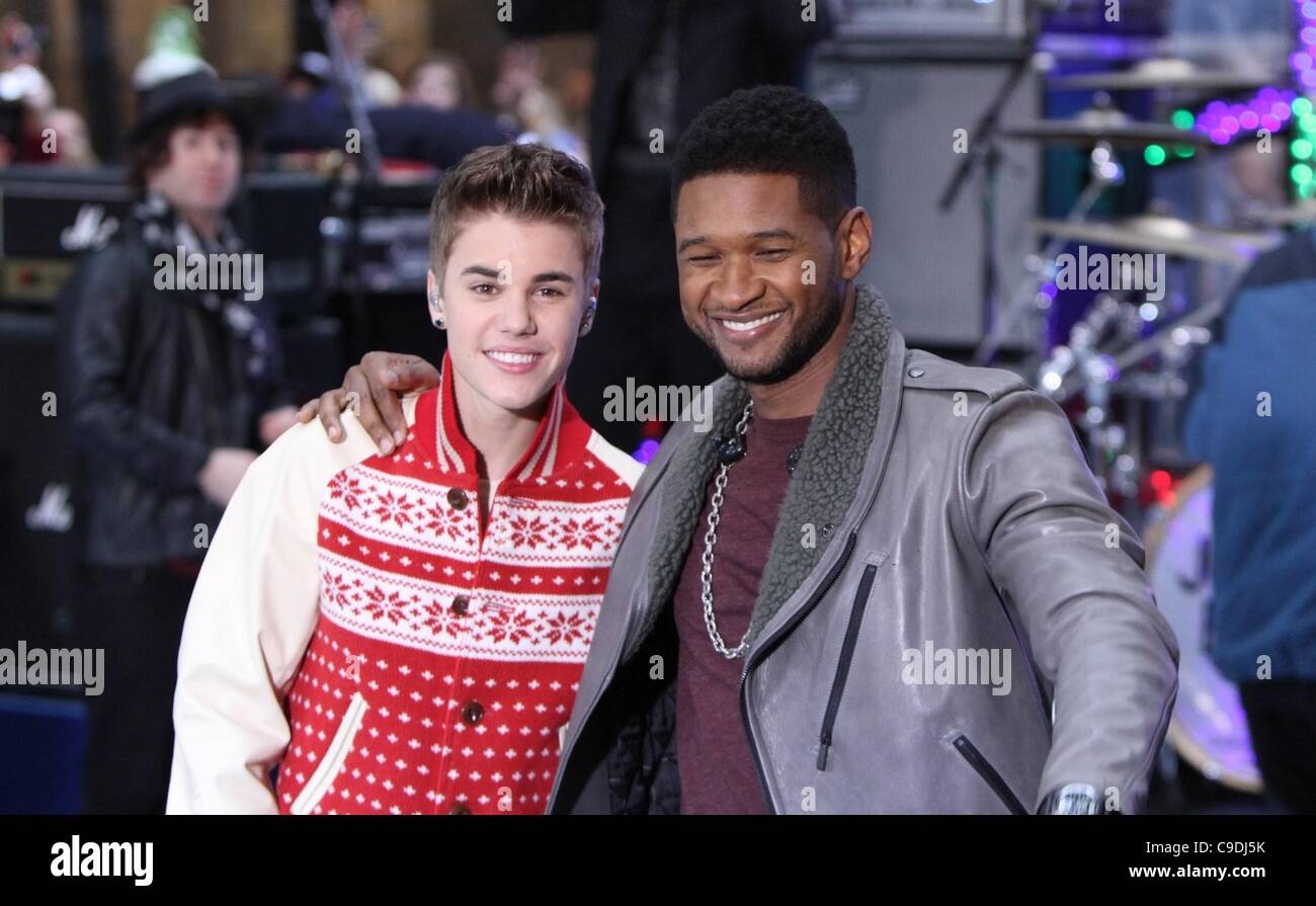 Justin Bieber, Usher on stage for NBC Today Show Concert with Justin ...