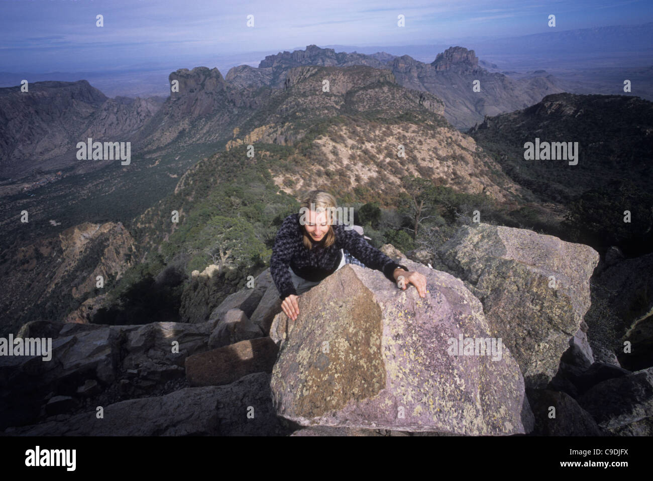 The panoramic view from Emory Peak (7,835 feet) the highest point in ...