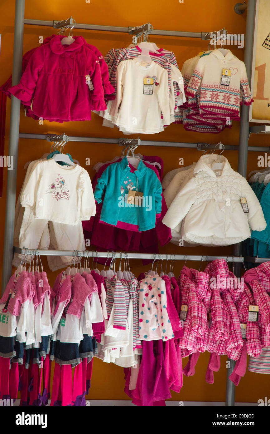 child wears displayed in Store shop Stock Photo - Alamy