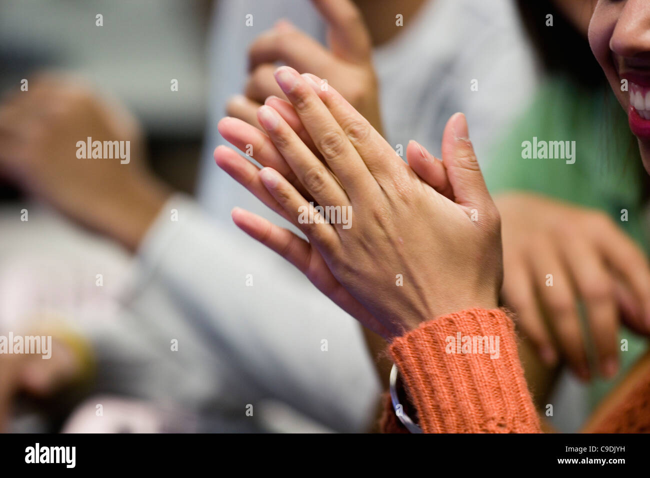 Close-up of hands clapping Stock Photo - Alamy