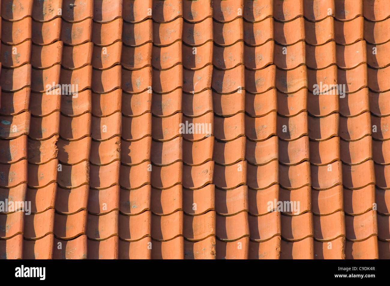 Old, red roof tiles Stock Photo - Alamy