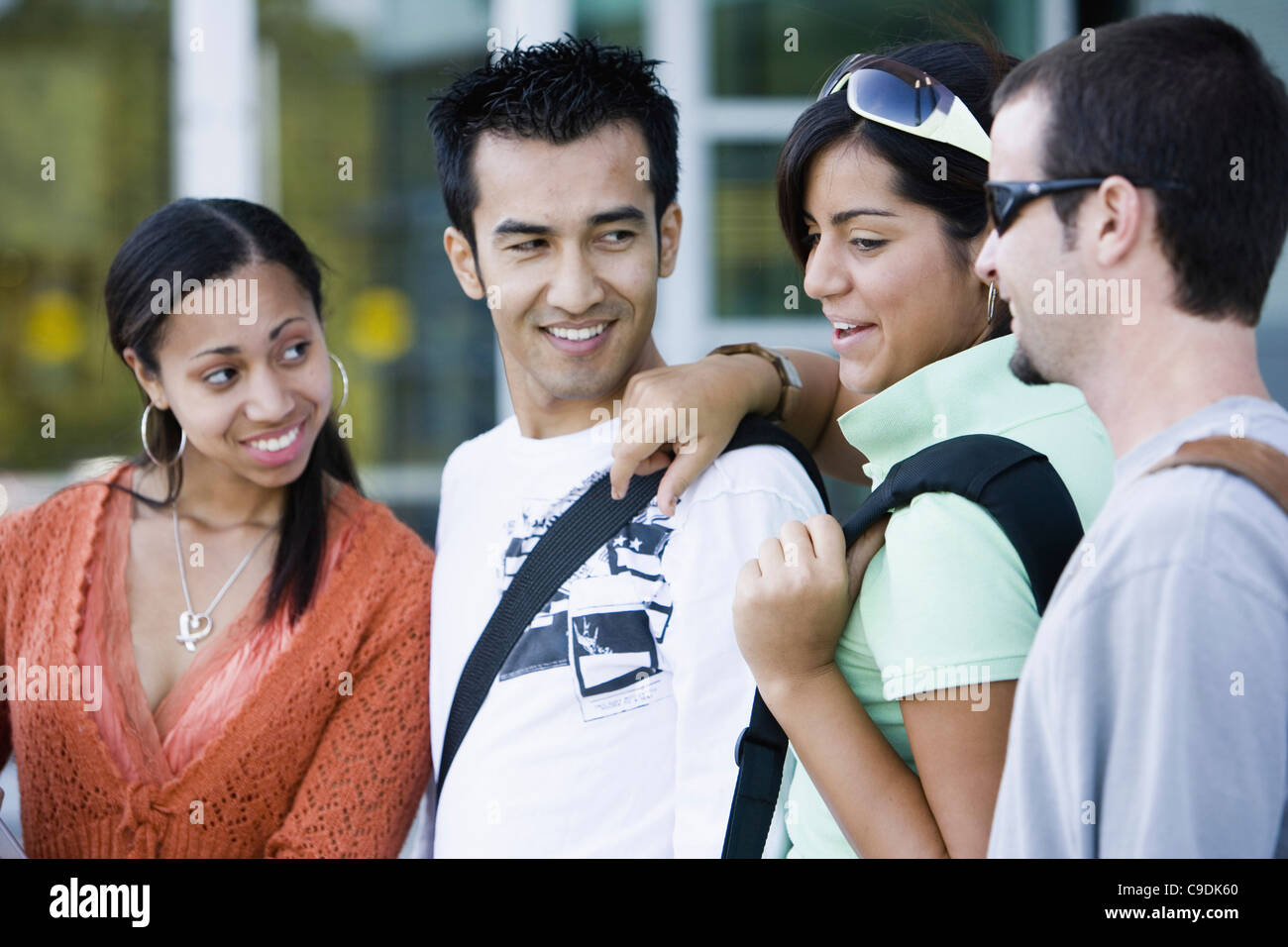 Diversity adults african caucasian side hi-res stock photography and ...