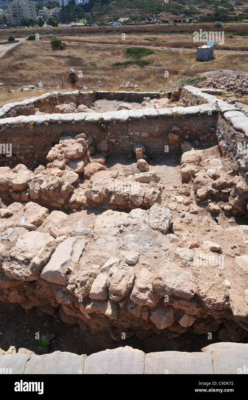 Tel Shikmona an ancient tell (mound) situated near the sea coast on the ...