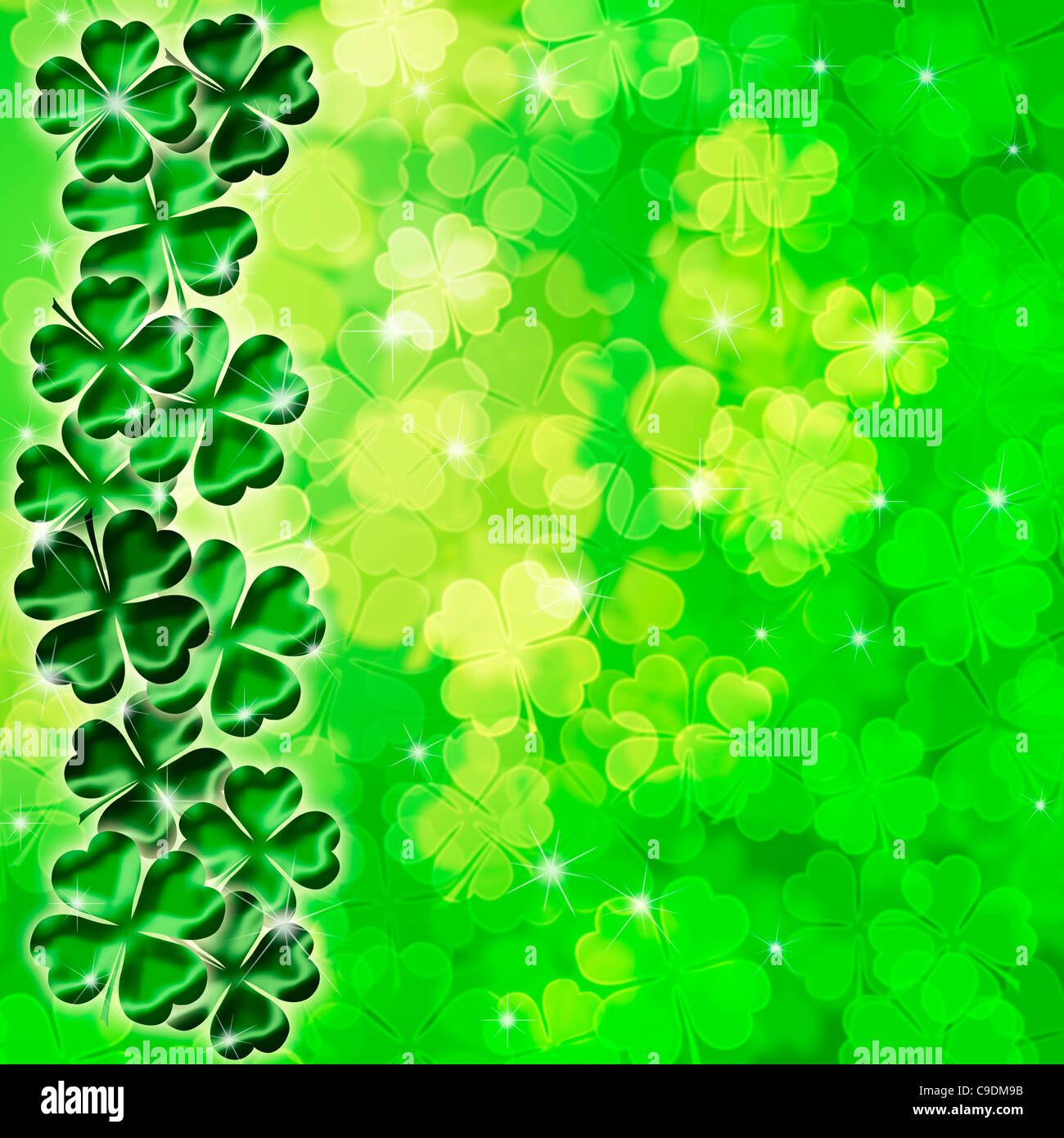 Irish Shining Clover Shamrocks