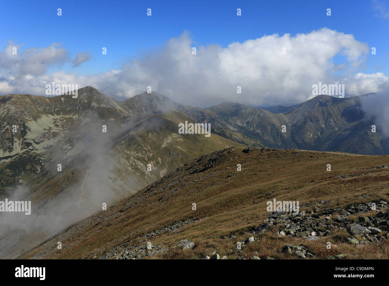 View of Rohace mountain range, western part of High Tatras National ...