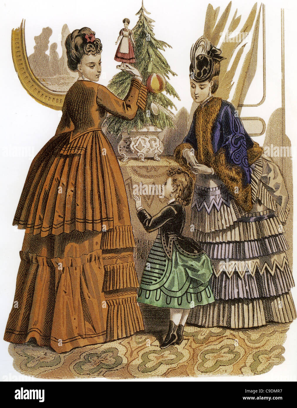 FRENCH FASHION STYLES in an English catalogue in 1873 Stock Photo - Alamy