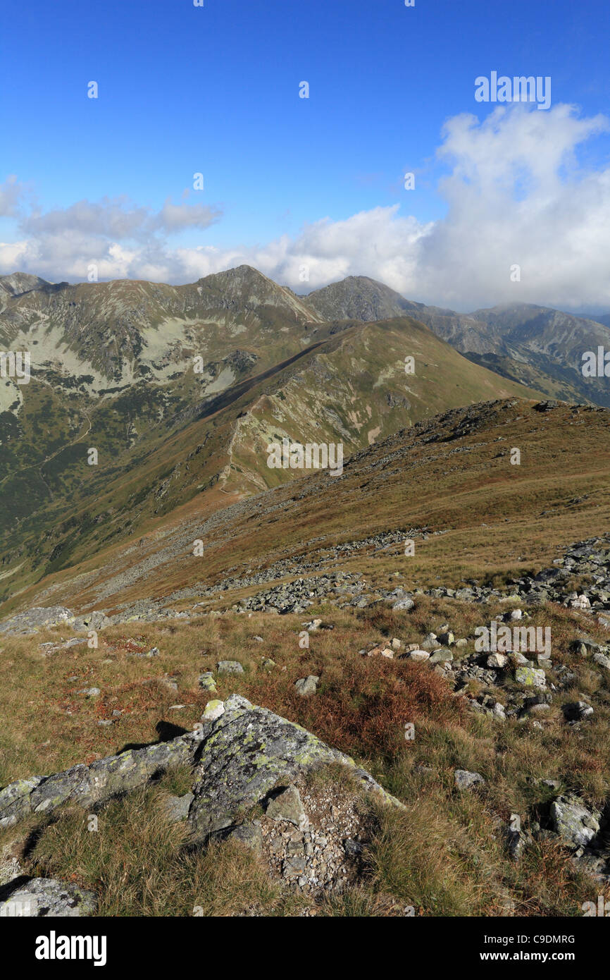 View of Rohace mountain range, western part of High Tatras National ...