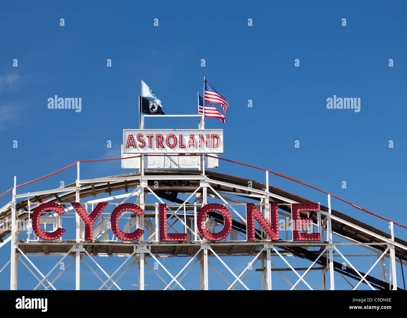 Top of the Cyclone ride at Coney Island Stock Photo - Alamy