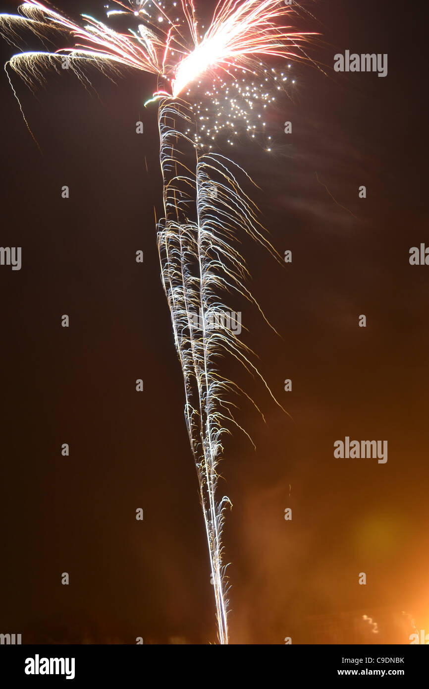 fireworks capture with long exposure Stock Photo - Alamy
