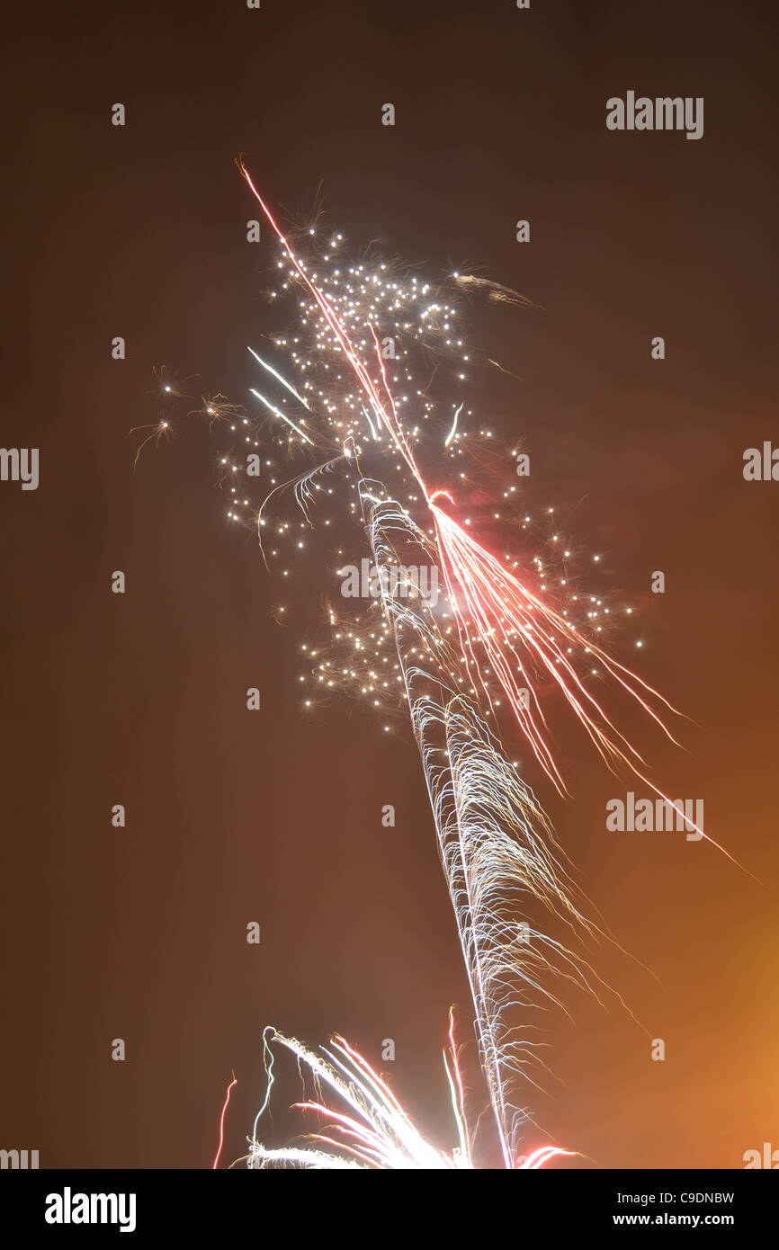 fireworks capture with long exposure Stock Photo - Alamy