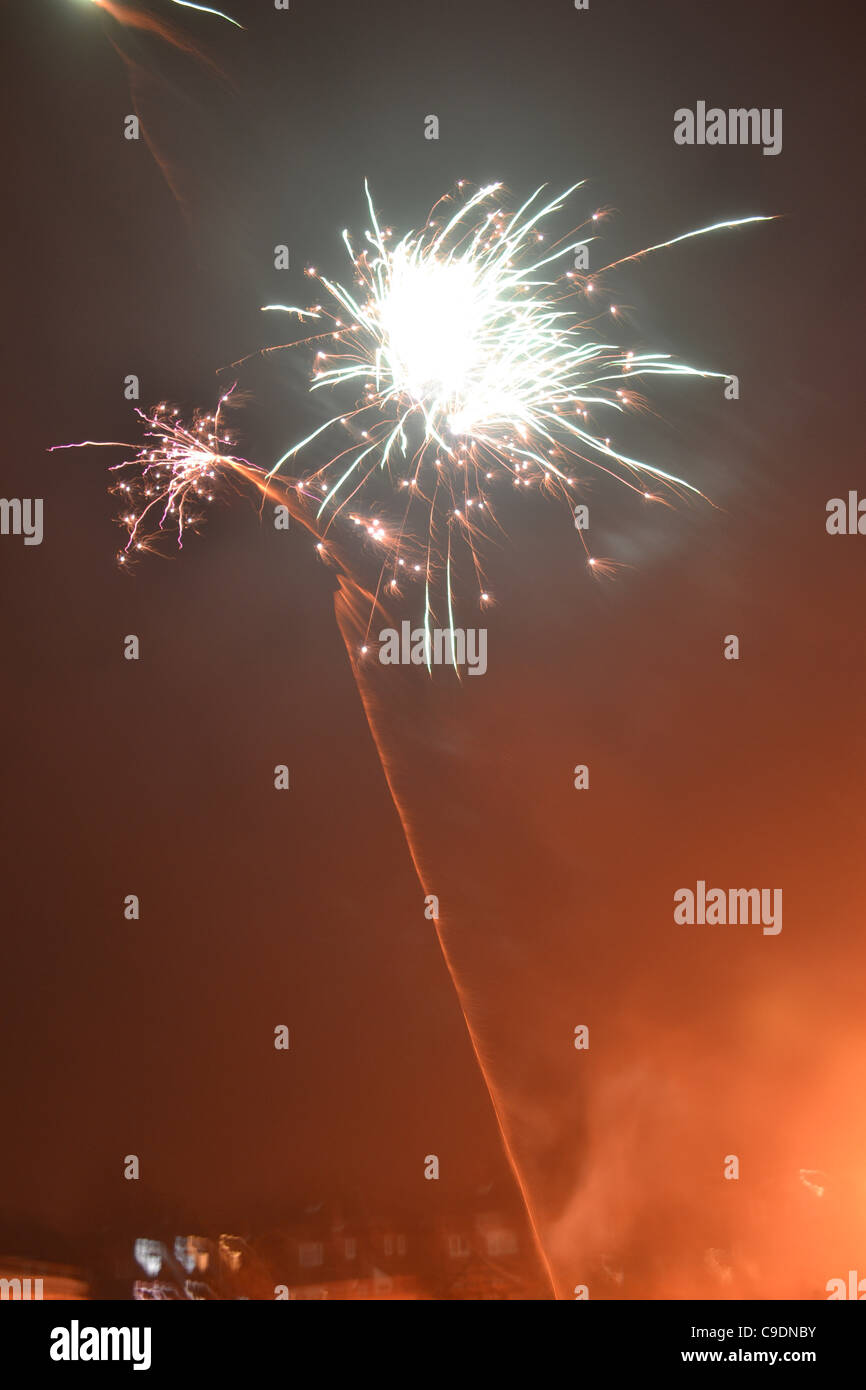 fireworks capture with long exposure Stock Photo - Alamy