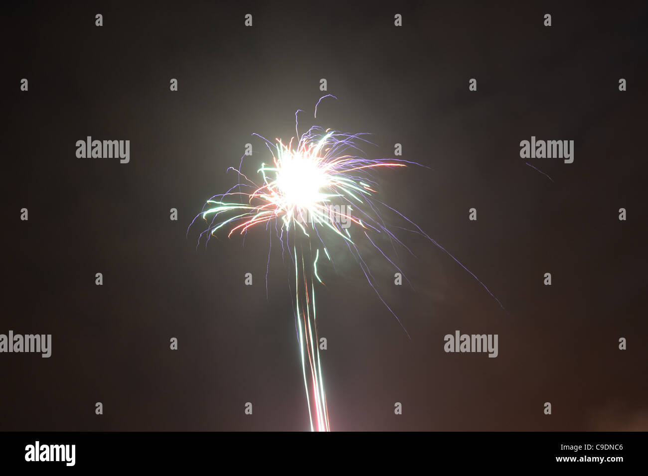 fireworks capture with long exposure Stock Photo - Alamy