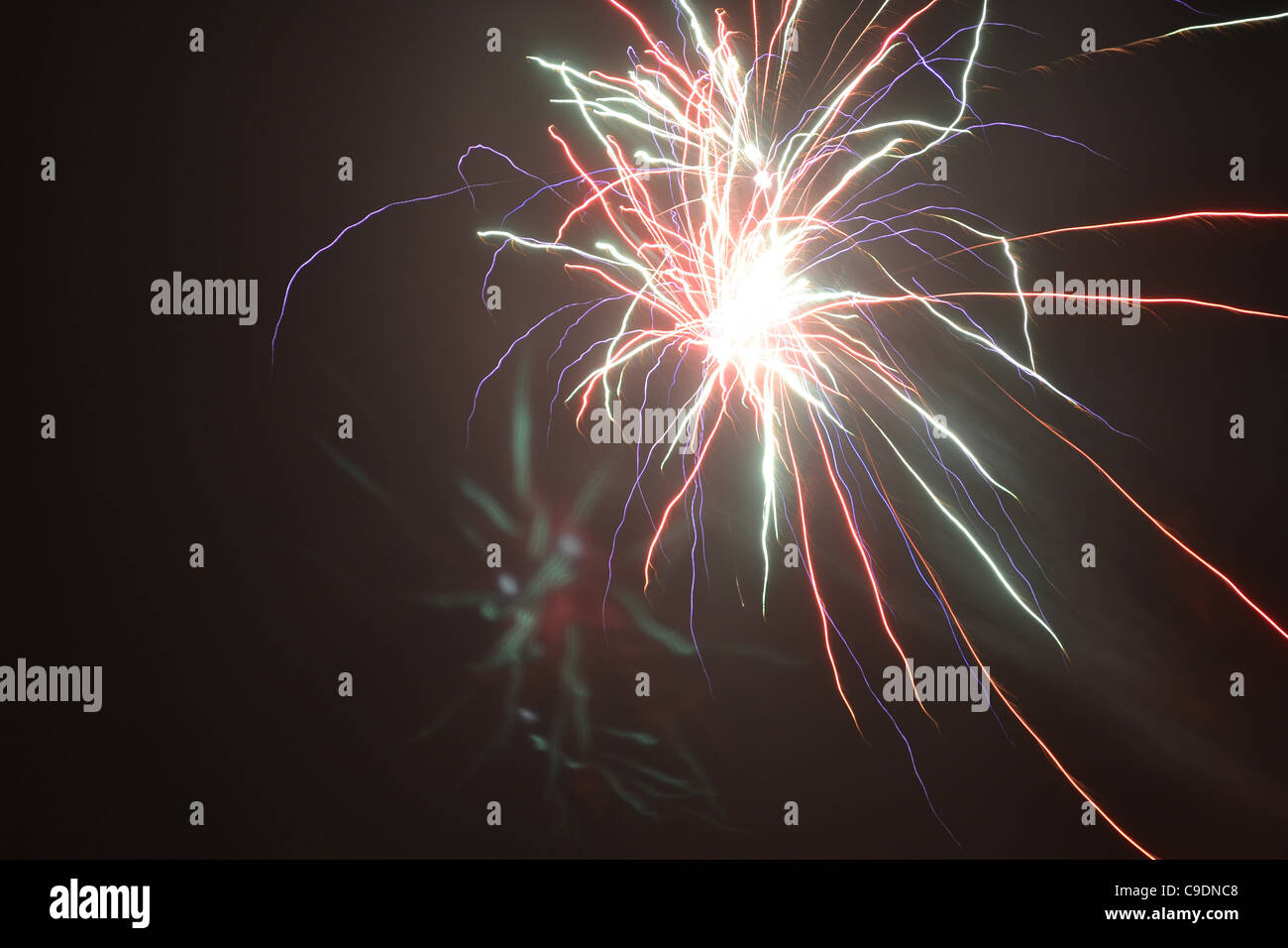 fireworks capture with long exposure Stock Photo - Alamy