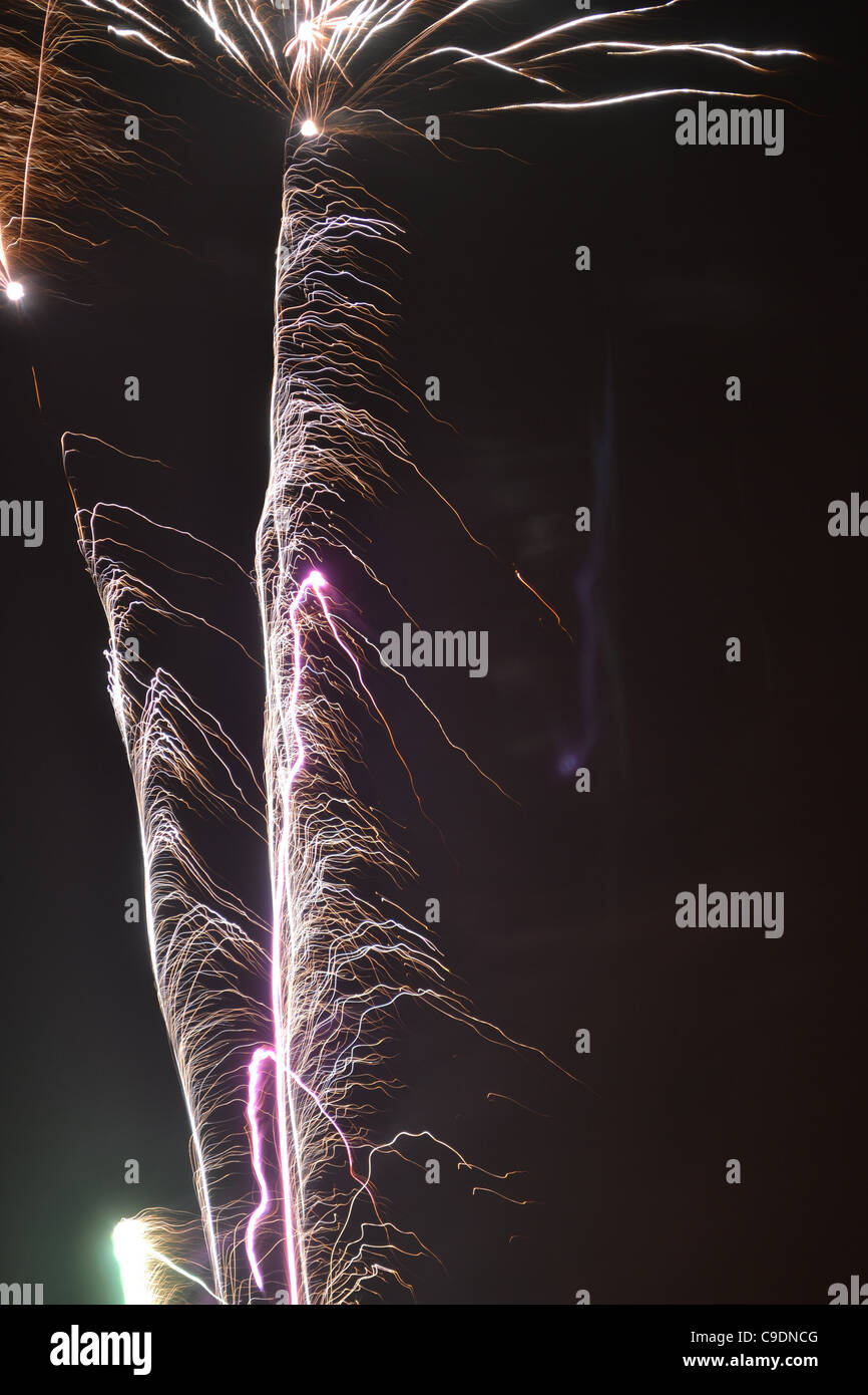 fireworks capture with long exposure Stock Photo - Alamy