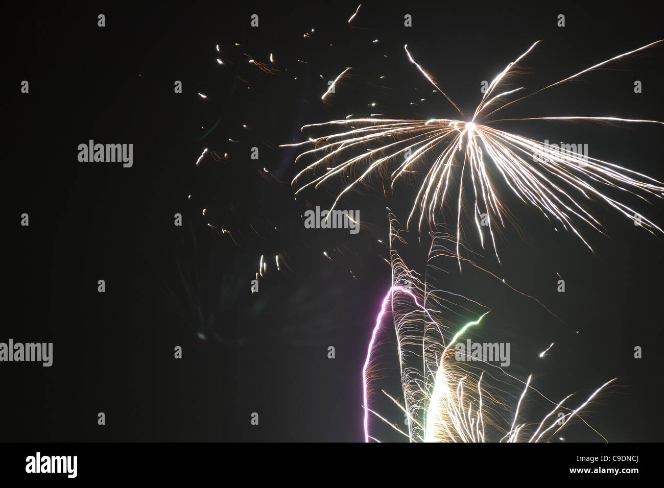 fireworks capture with long exposure Stock Photo - Alamy
