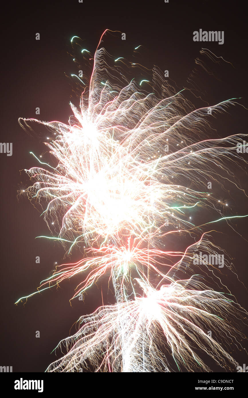 fireworks capture with long exposure Stock Photo - Alamy