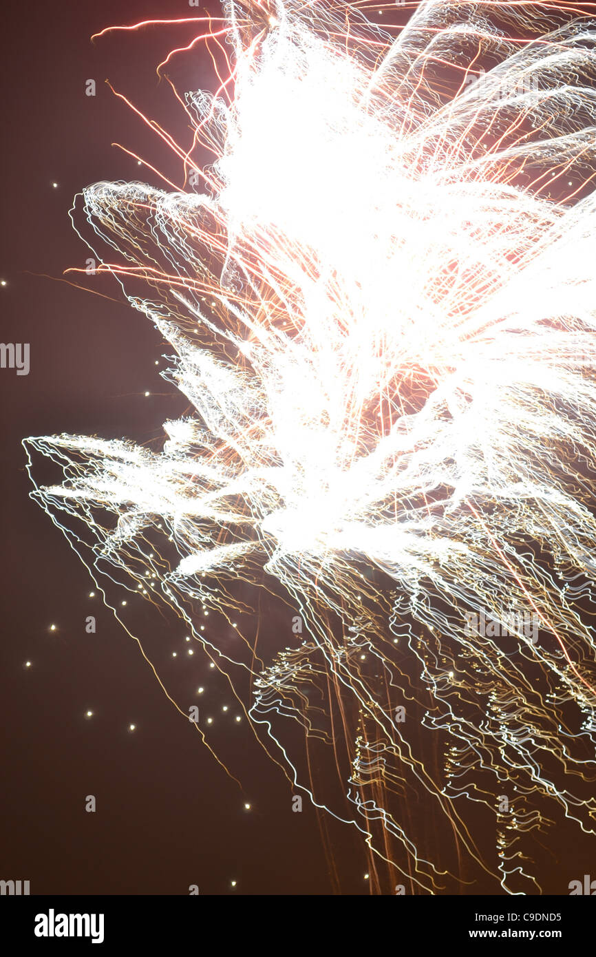 fireworks capture with long exposure Stock Photo - Alamy