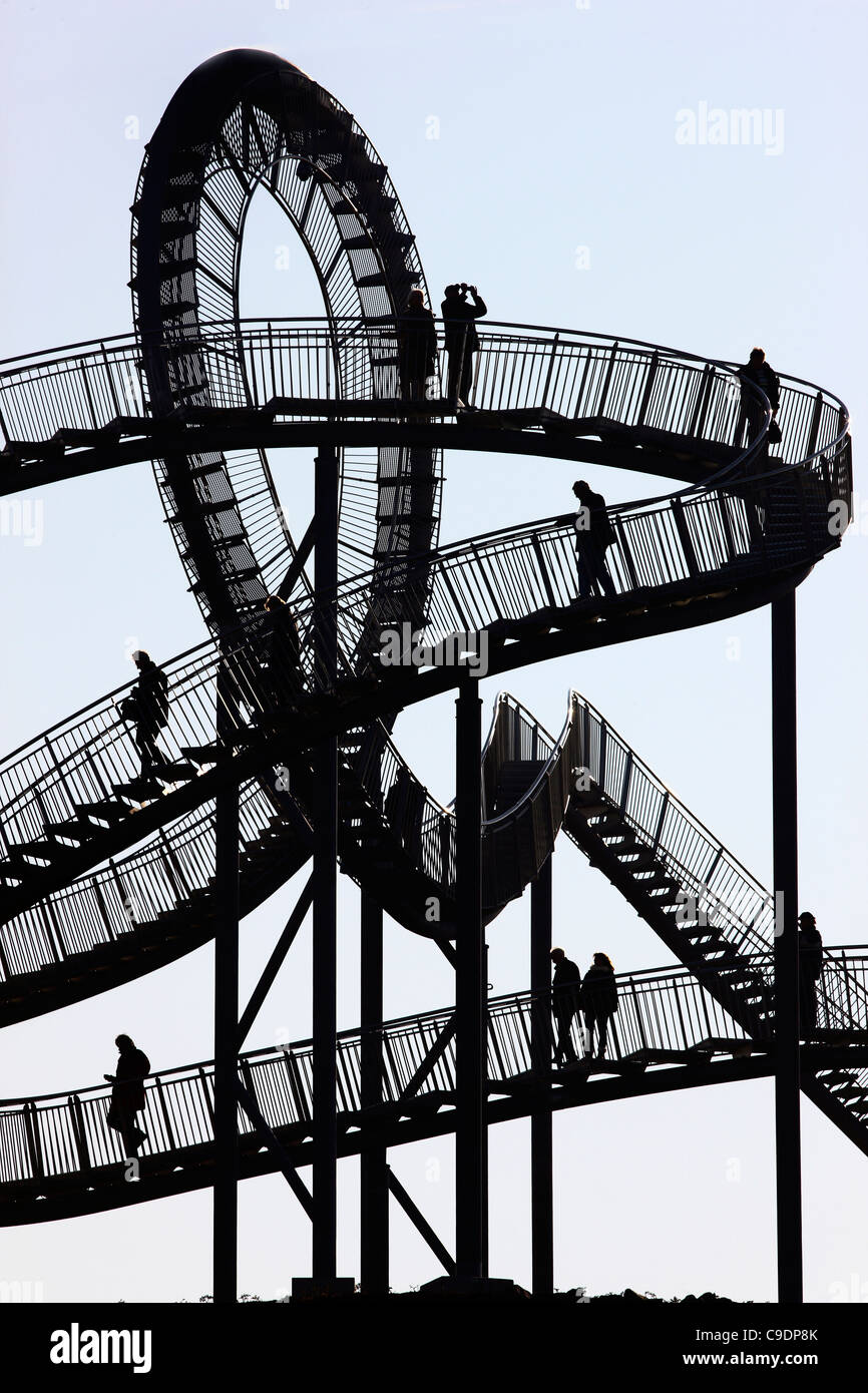 Walkable sculpture "Tiger and Turtle - Magic Mountain", on an ...