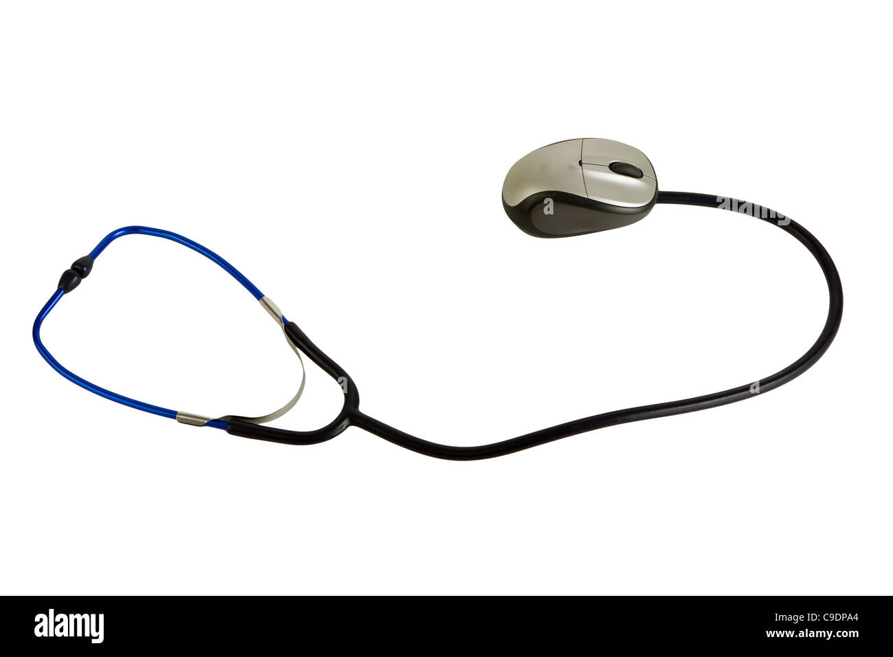 Medical stethoscope -fetoscope with a computer mouse Stock Photo - Alamy