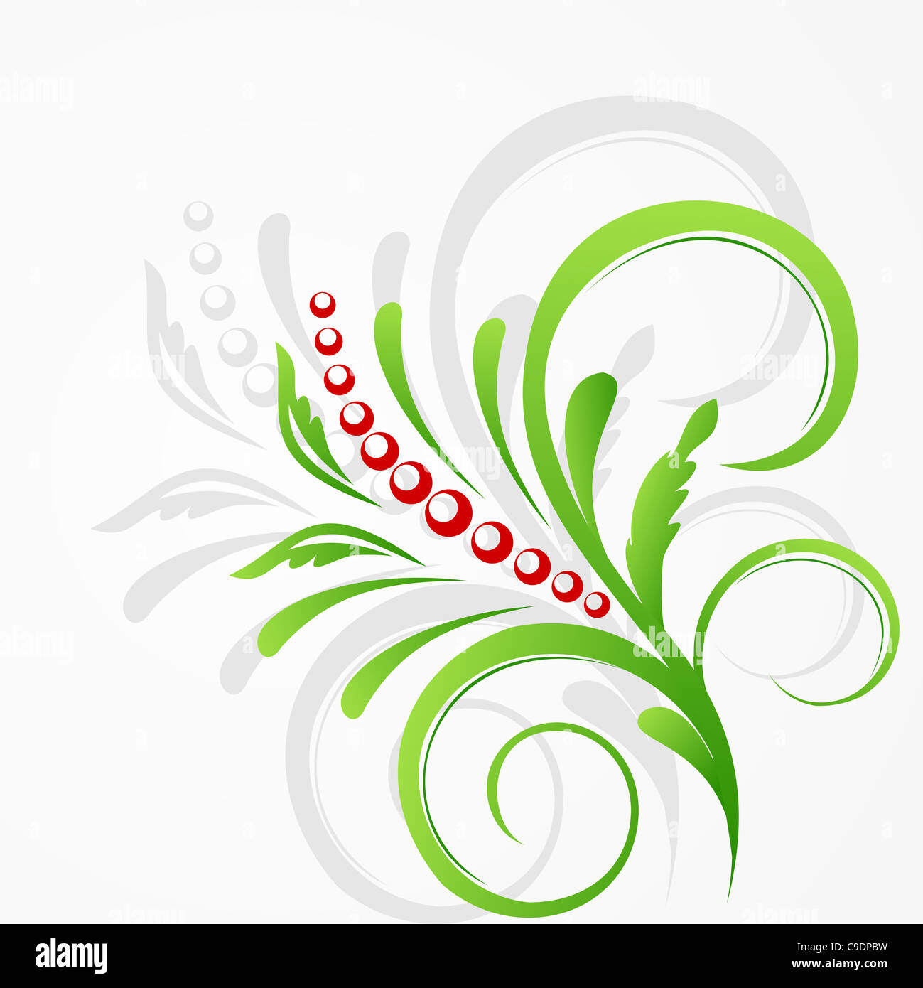 Illustration flourish background, floral elements. Vector Stock Photo ...