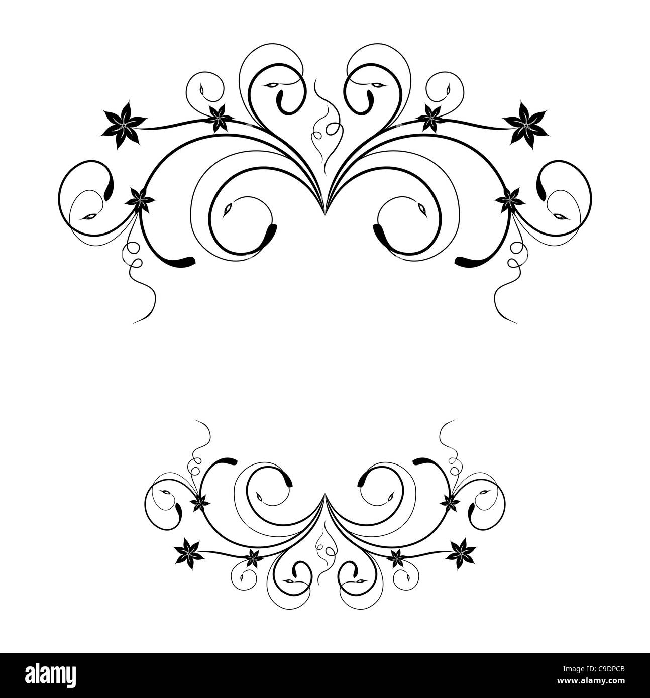 Floral background for design card - vector Stock Photo - Alamy