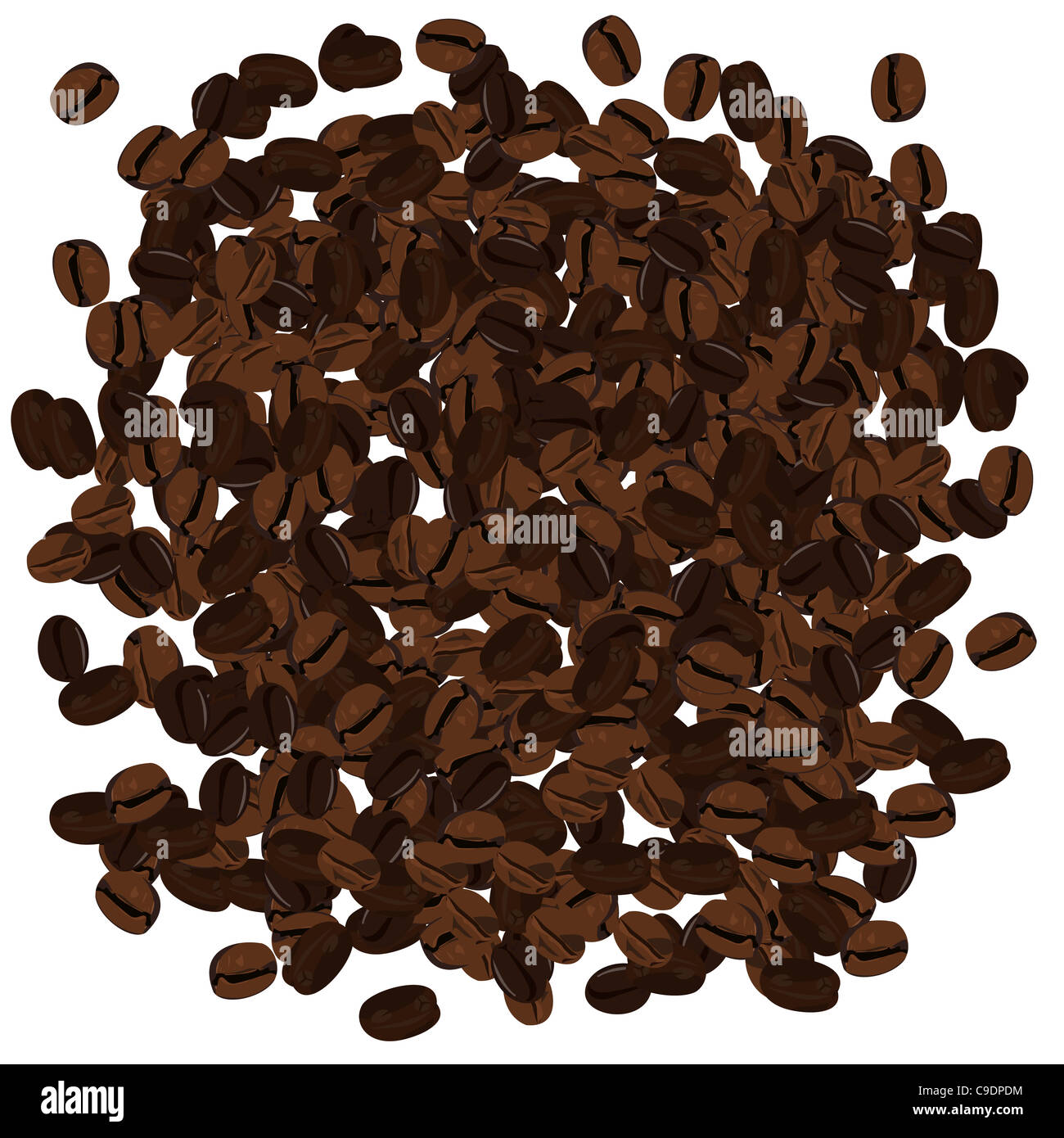 Realistic illustration of coffee beans. Vector Stock Photo - Alamy