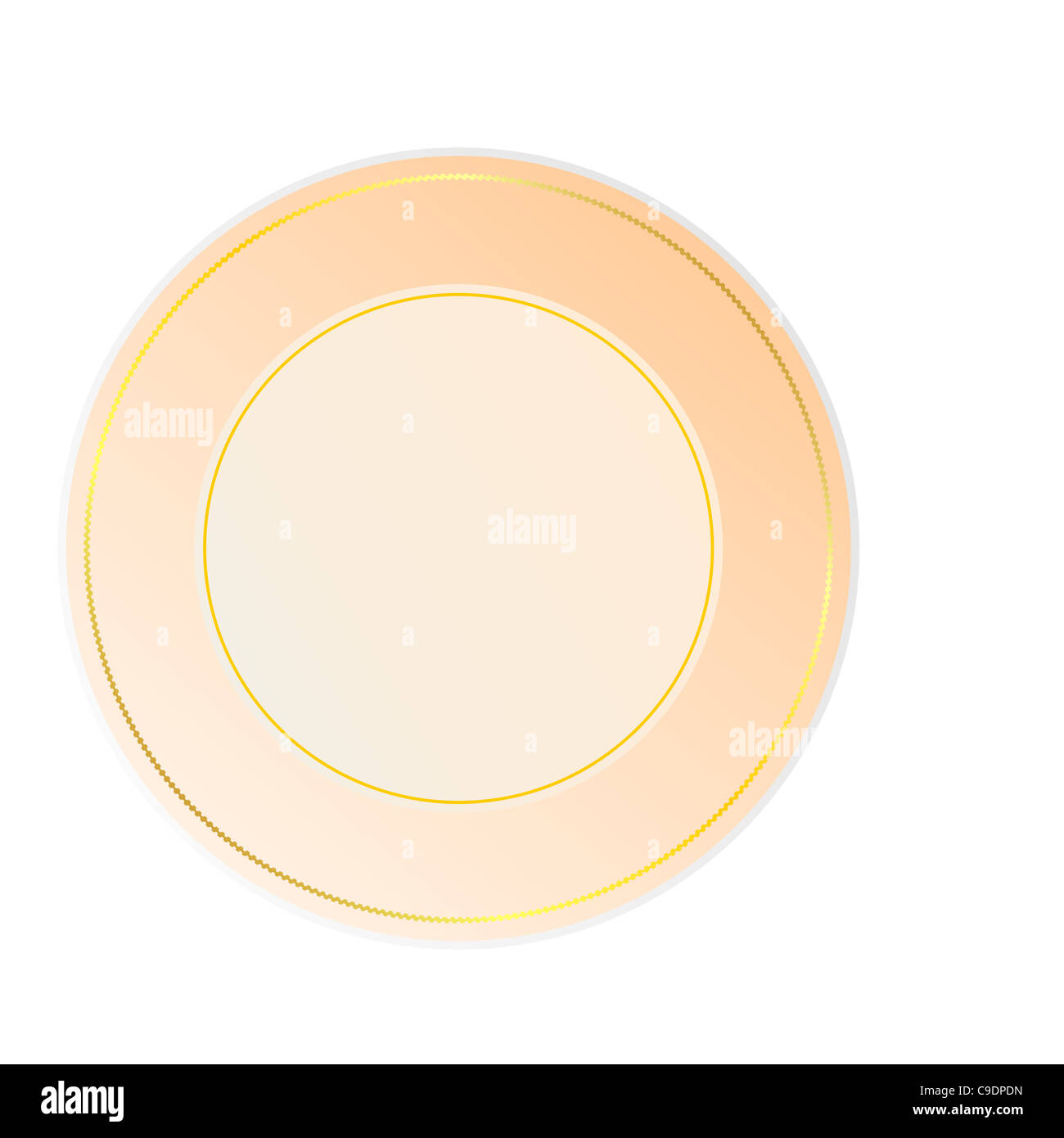 Realistic illustration plate - vector Stock Photo - Alamy