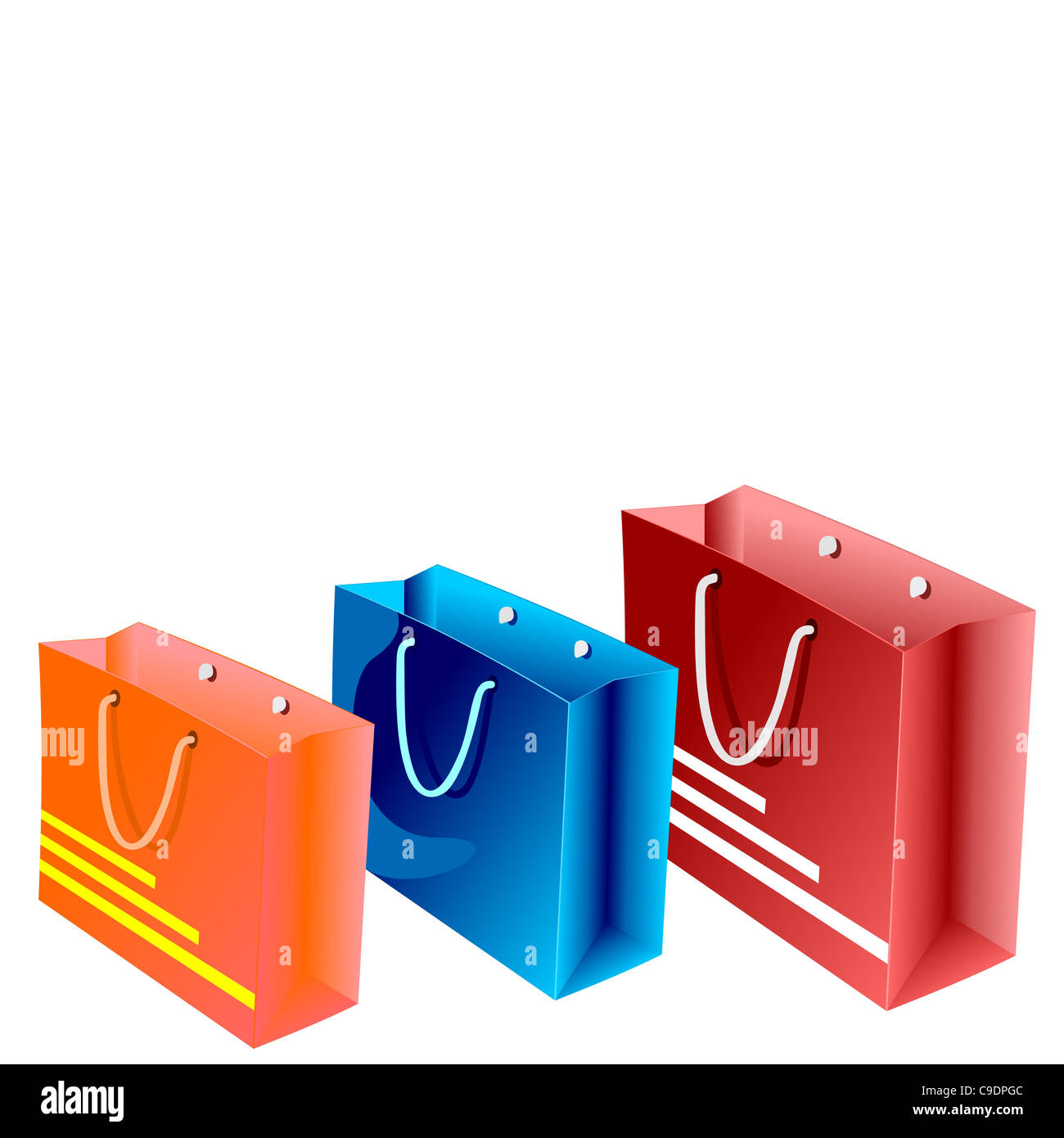 Realistic illustration of packet for shopping Stock Photo - Alamy