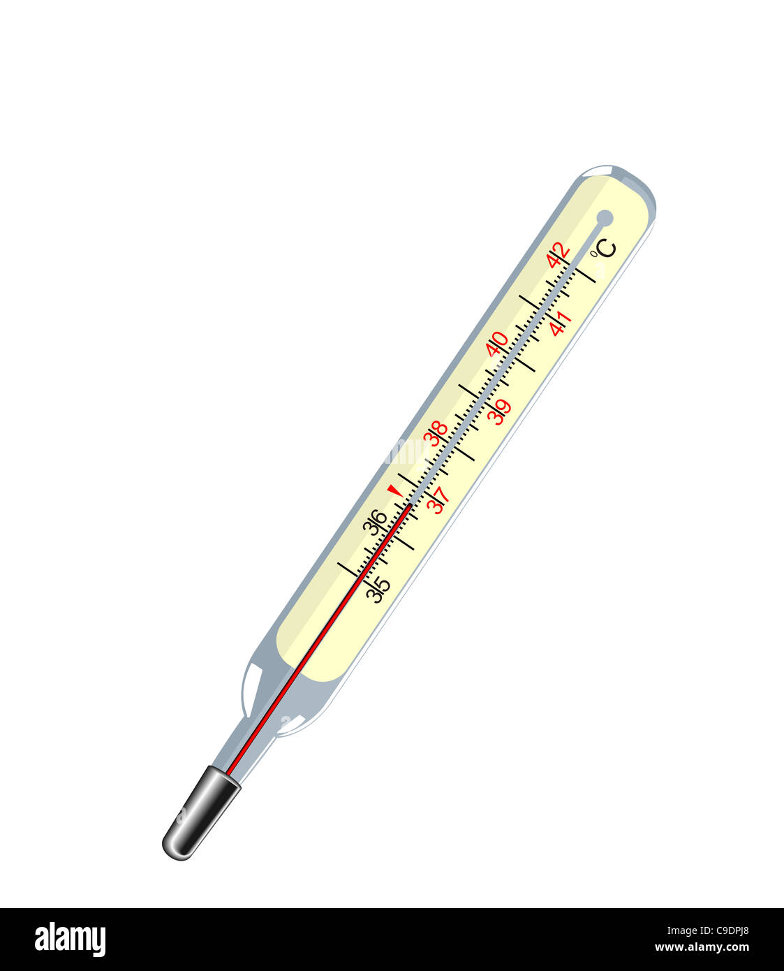Vector medical thermometer on the white isolated background Stock Photo ...