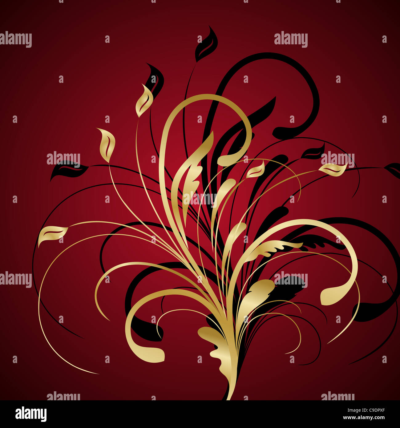 Floral background for design card - vector Stock Photo - Alamy