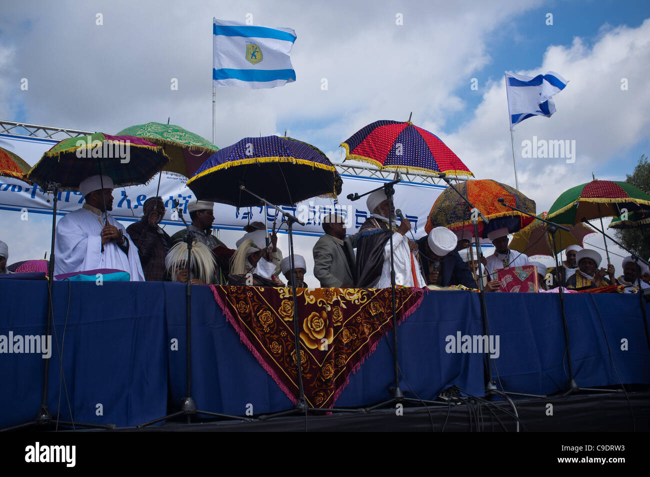 Kessim, religious leaders, in colorful traditional costumes, lead ...