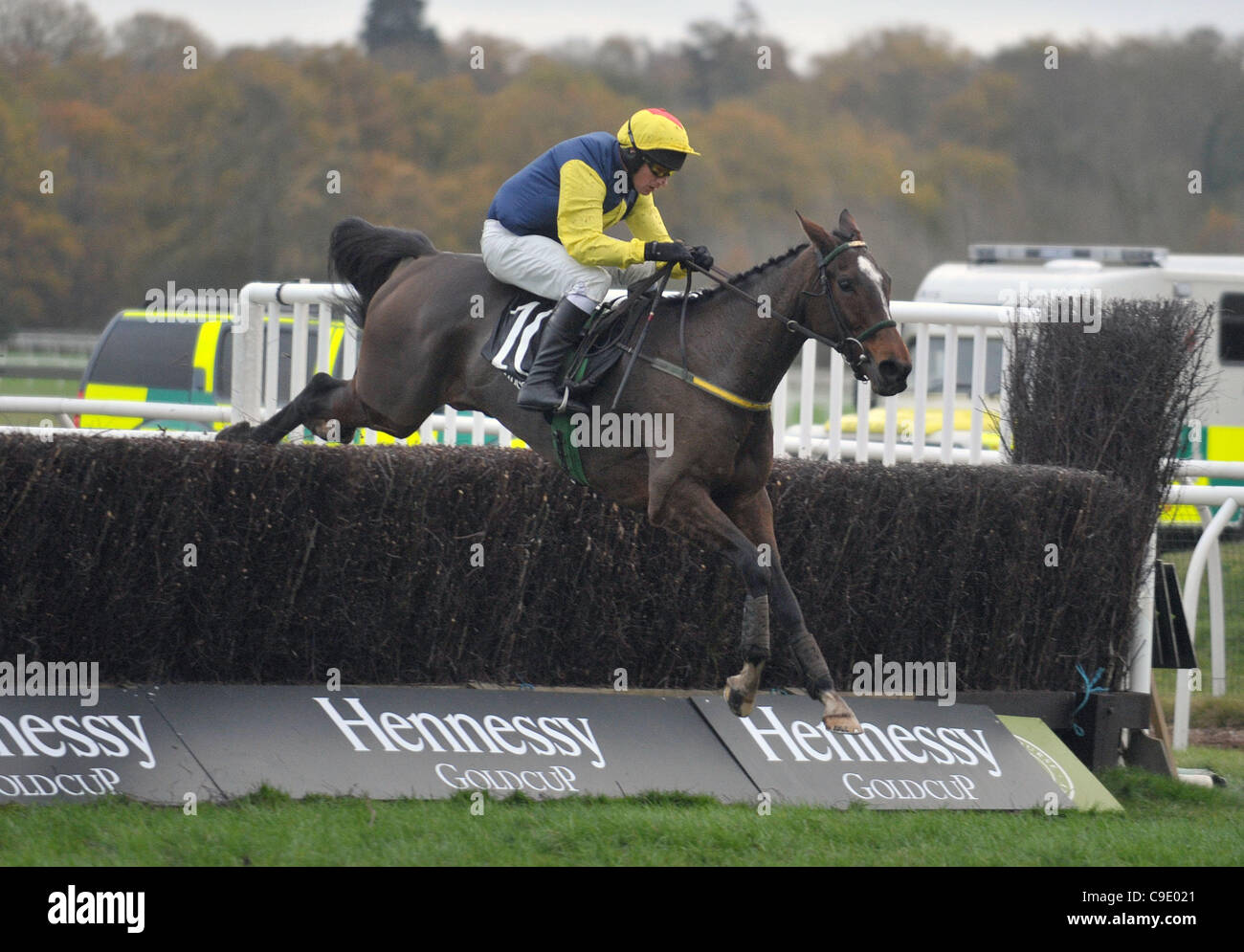 Muirhead ridden by Paul Carberry during the Hennessy Gold Cup Chase at ...