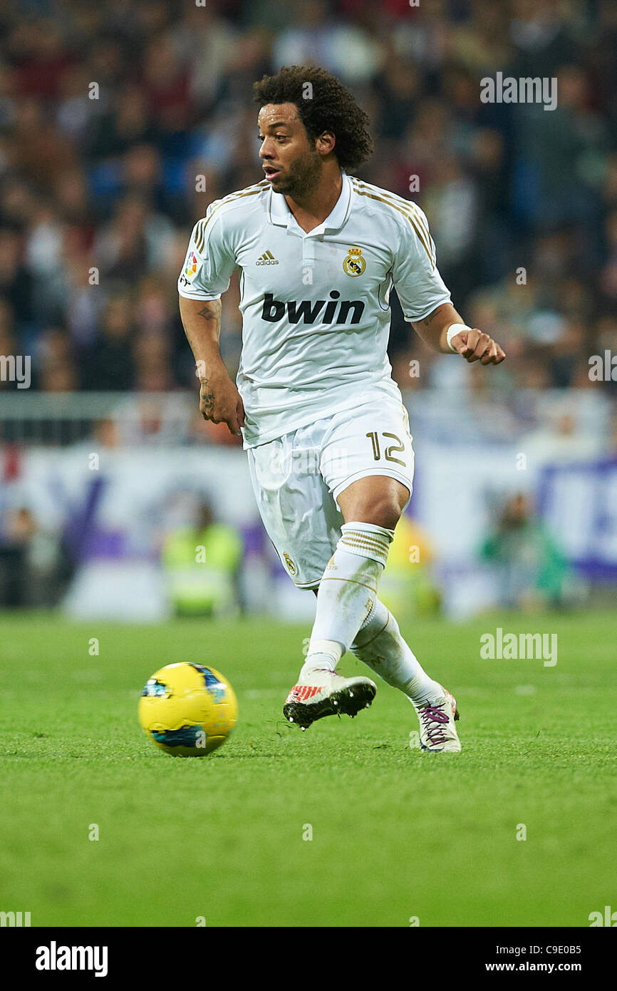 26.11.2011. MADRID, SPAIN - Marcelo of Real Madrid in action during the ...