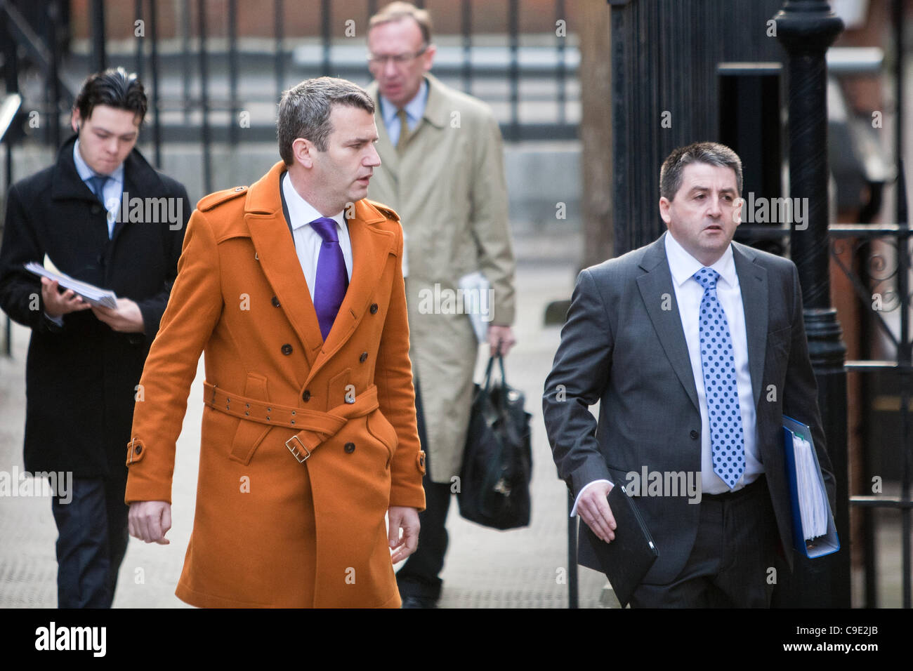 London, UK, 28/11/2011.lawyer Mark Lewis (left) with Ian Hurst (right ...