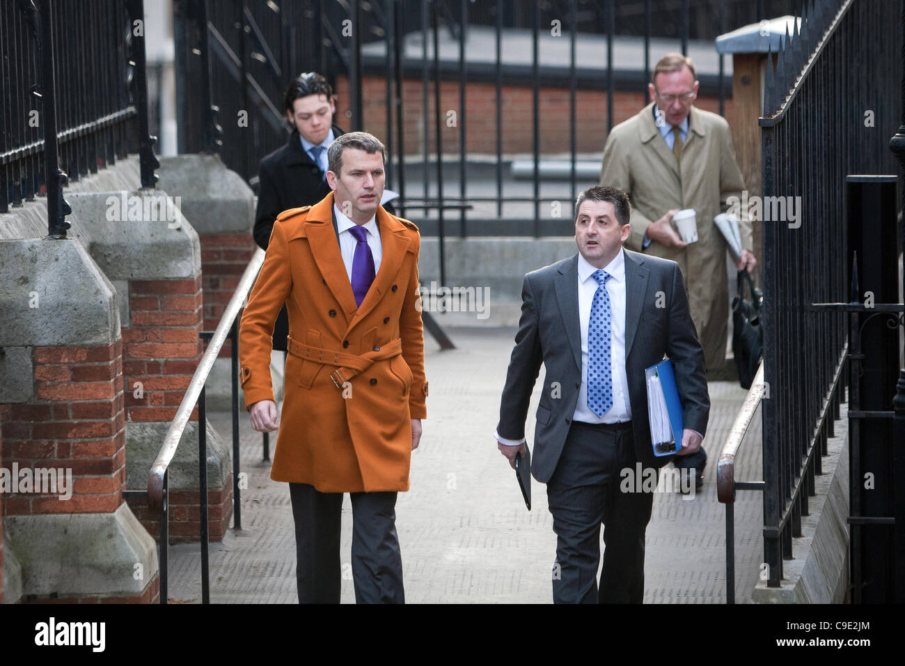 London, UK, 28/11/2011.lawyer Mark Lewis (left) with Ian Hurst (right ...